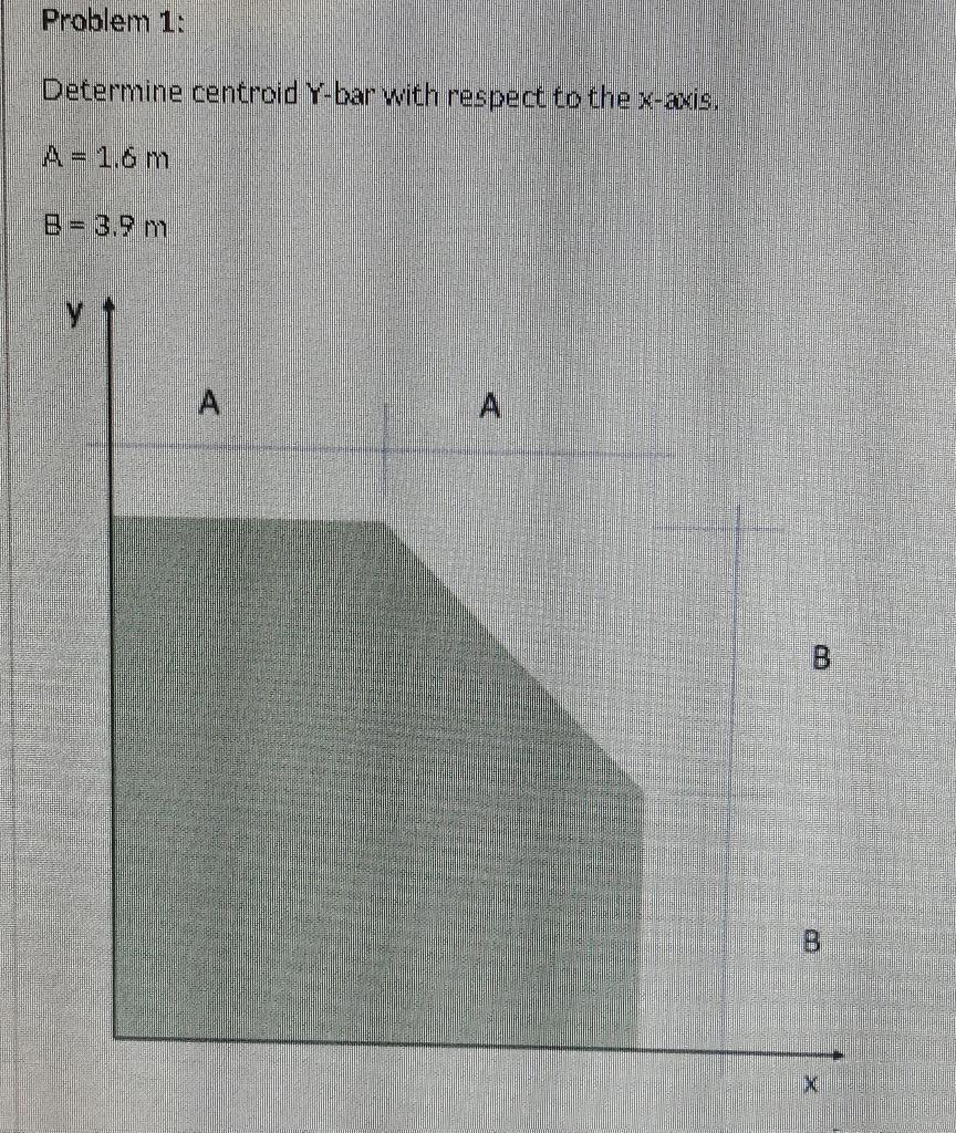 Solved Problem 1: Determine centroid Y-bar with respect to | Chegg.com