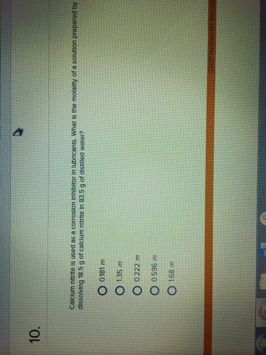 Solved Calcium nitrite is used as a corrosion Inhibitor in | Chegg.com