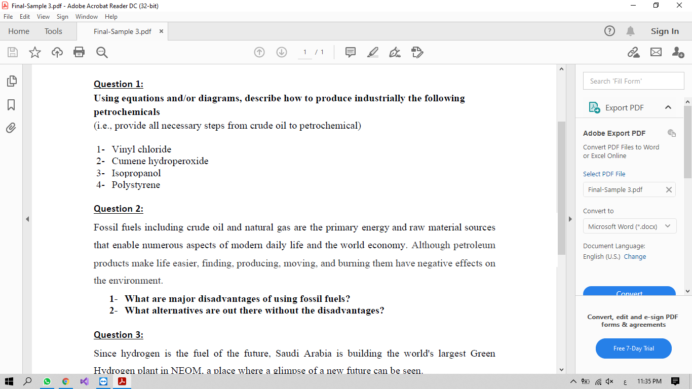 Solved - х A Final-Sample 3.pdf - Adobe Acrobat Reader DC | Chegg.com