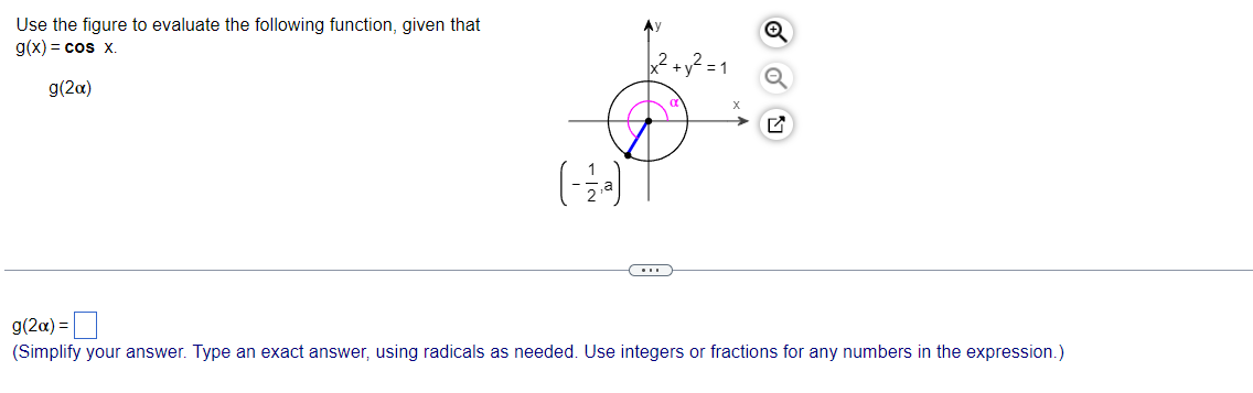 Solved Use the figure to evaluate the following function, | Chegg.com