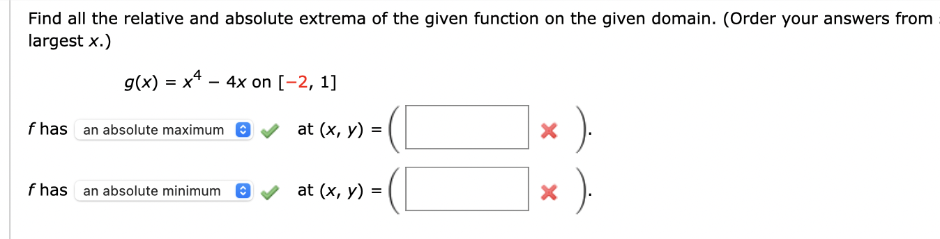 Solved Find all the relative and absolute extrema of the | Chegg.com