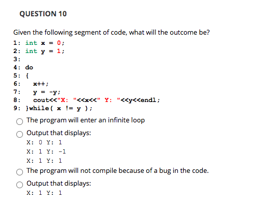 Solved QUESTION 12 Given: bool a=false; int b=0; int c=23; | Chegg.com