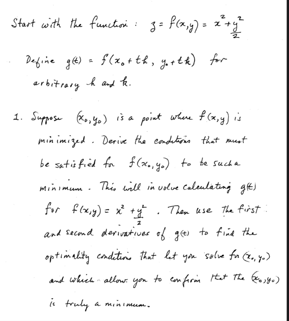 Solved Start with the function: z=f(x,y)=x2+2y2 Define | Chegg.com