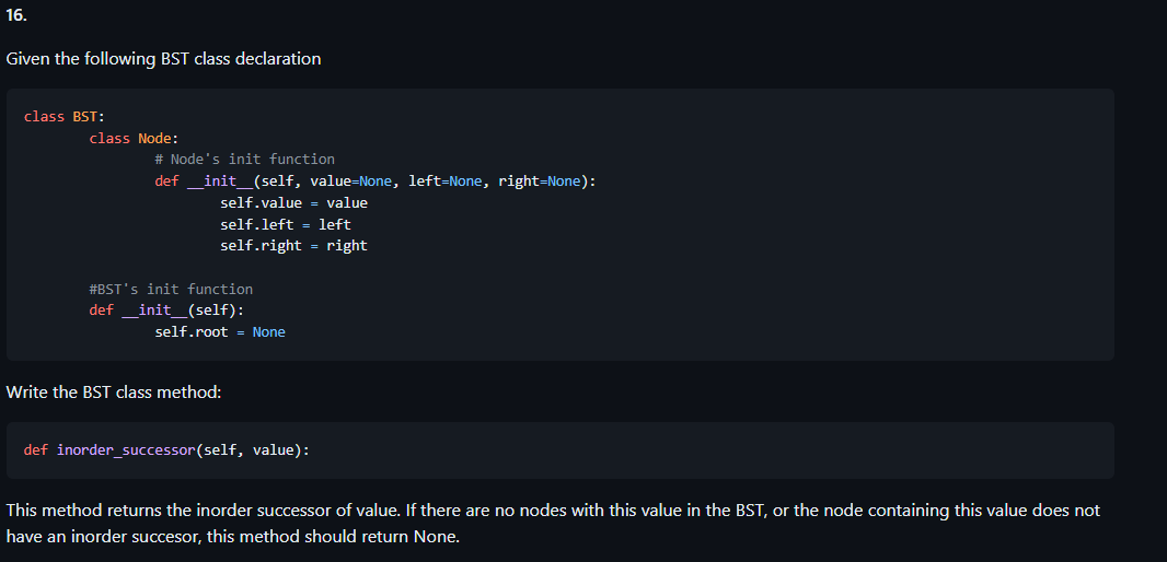 Solved 6. Given the following BST class declaration Nrite | Chegg.com Solved 6. Given the following BST class declaration Nrite | Chegg.com