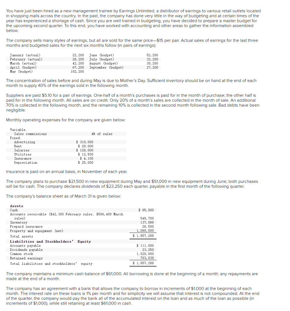 Solved You have just been hired as a new management trainee | Chegg.com