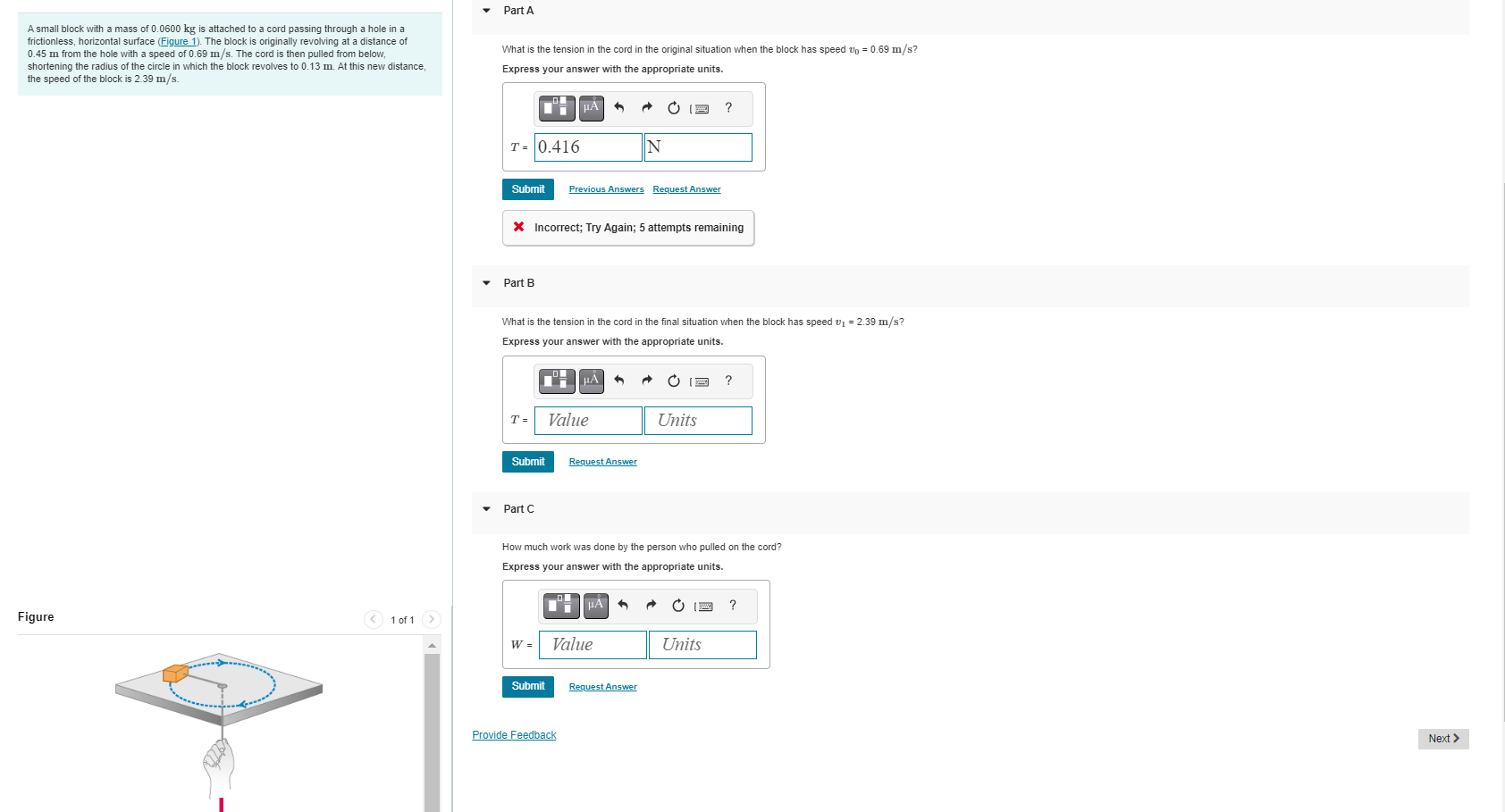 Solved A small block with a mass of 0.0600 kg is attached to | Chegg.com