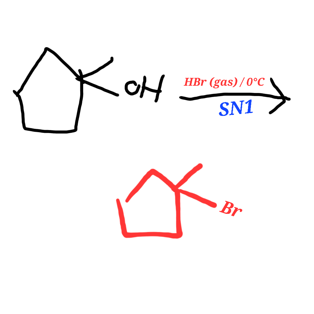 Solved SN1 HBr( gas )/0∘C | Chegg.com
