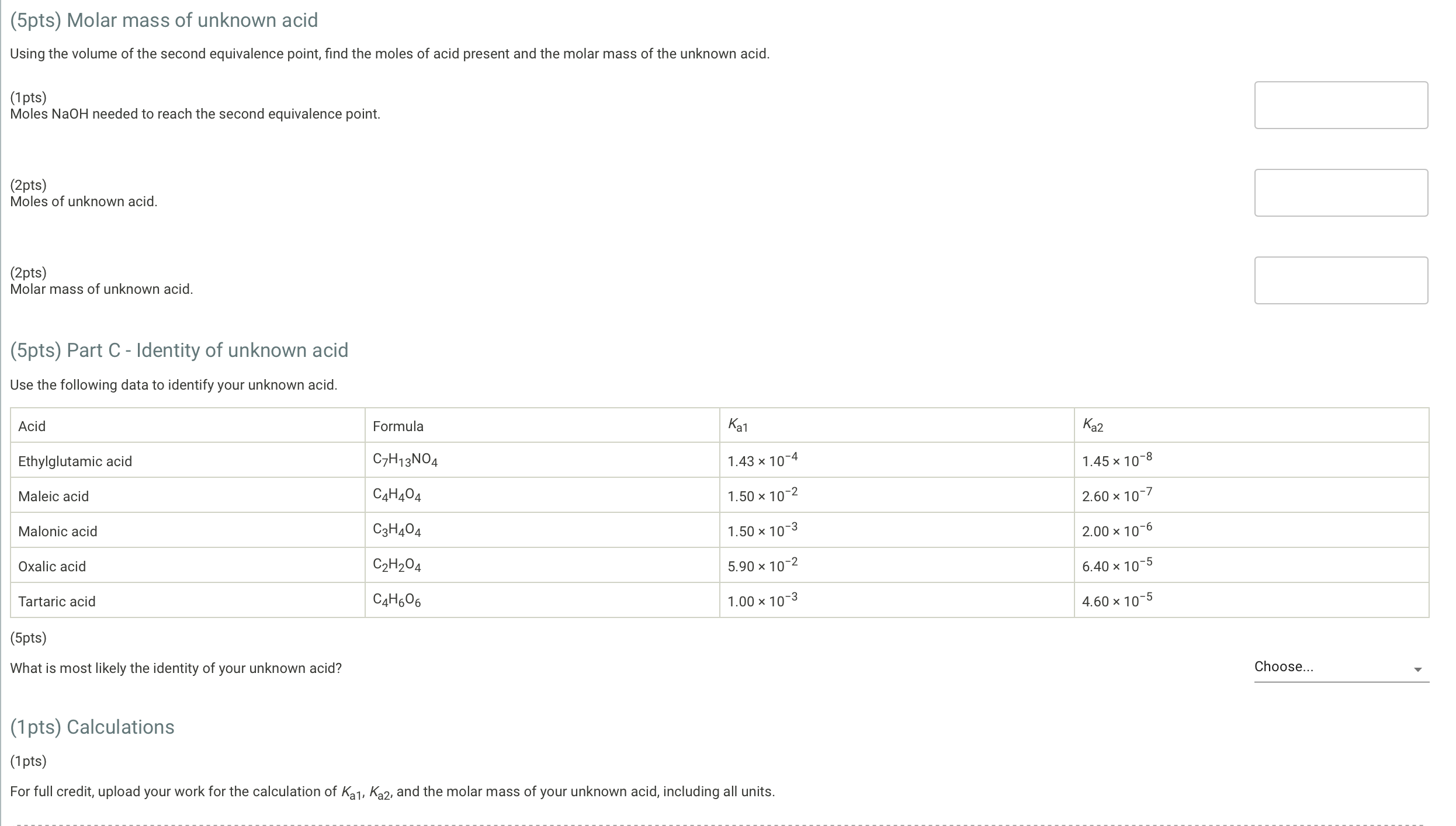 Data and Report Submission - Determination of Molar | Chegg.com