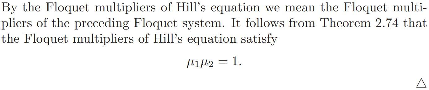 Solved Example 2.75 (Hill's Equation) Consider the scalar | Chegg.com