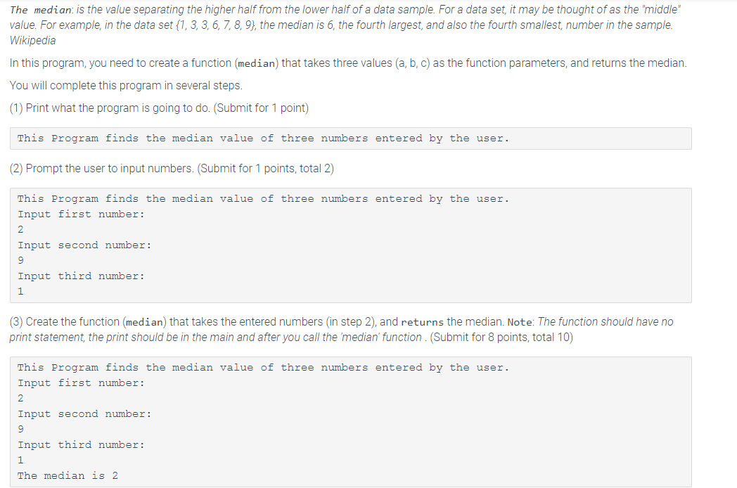 Solved In this program, you need to create a function | Chegg.com