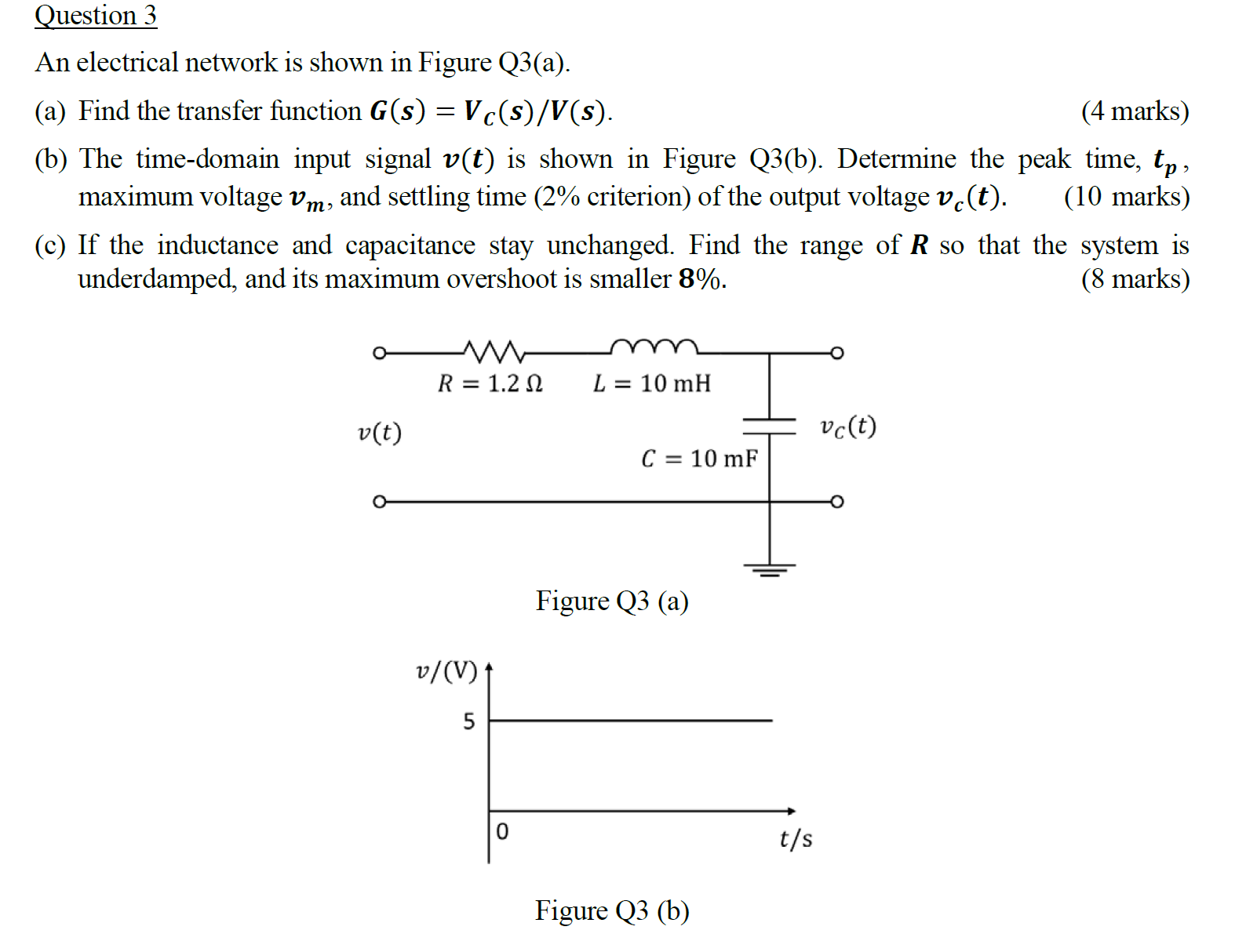 Solved Question 3An ﻿electrical network is ﻿shown in ﻿Figure | Chegg.com