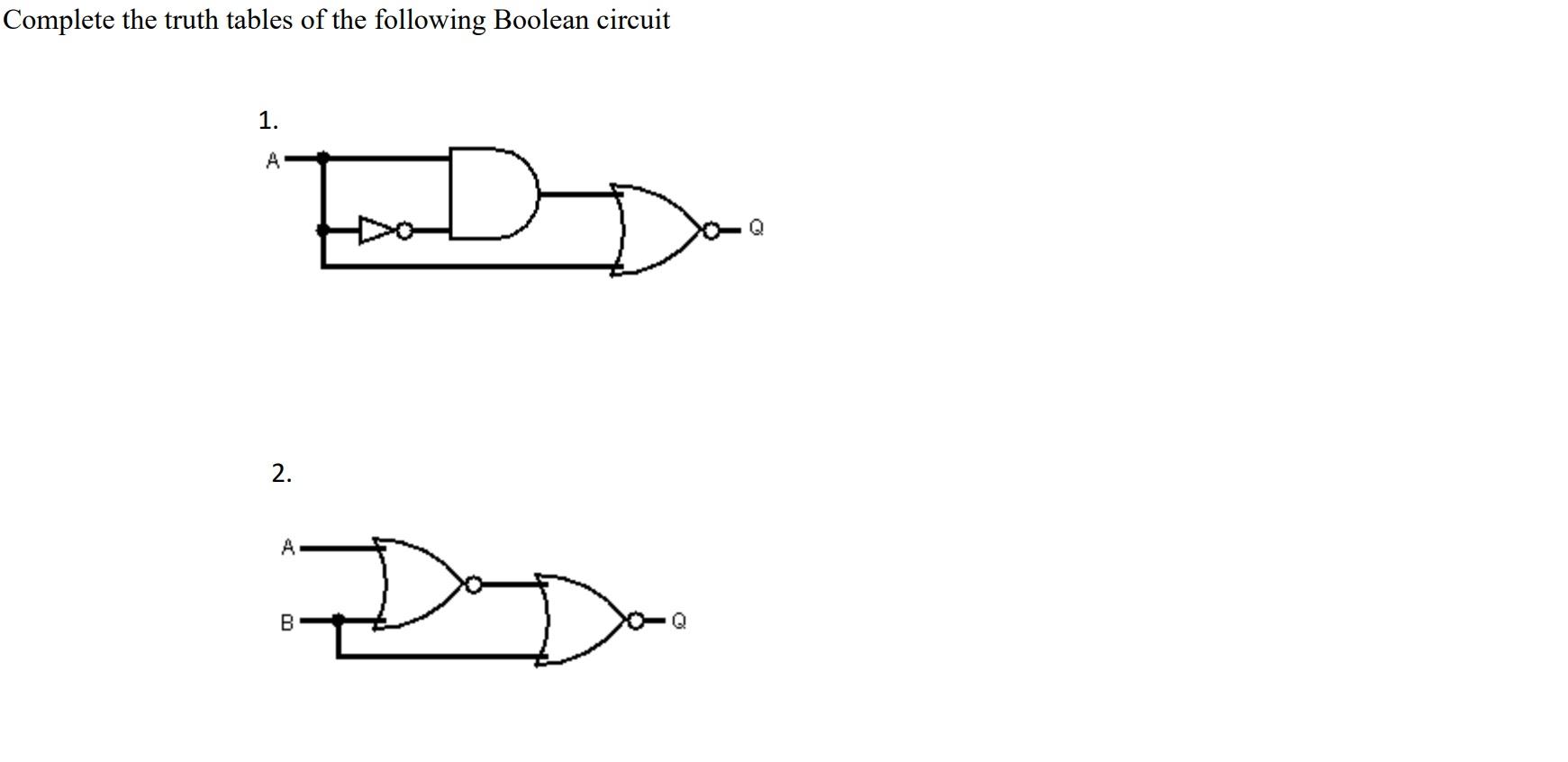 Solved Complete the truth tables of the following Boolean | Chegg.com