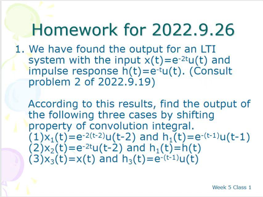 Solved Homework for 2022.9.26 1. We have found the output | Chegg.com