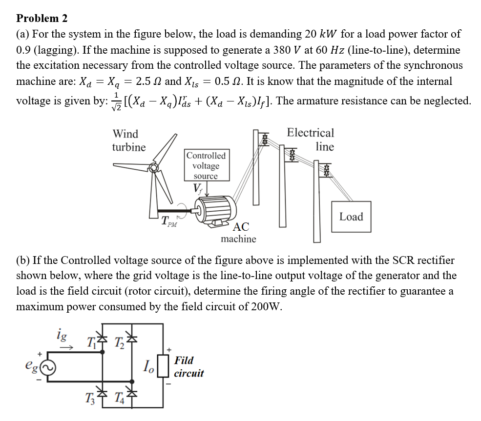 Problem 2 (a) For the system in the figure below, the | Chegg.com
