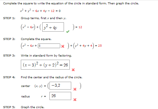 Solved Complete the square to write the equation of the | Chegg.com
