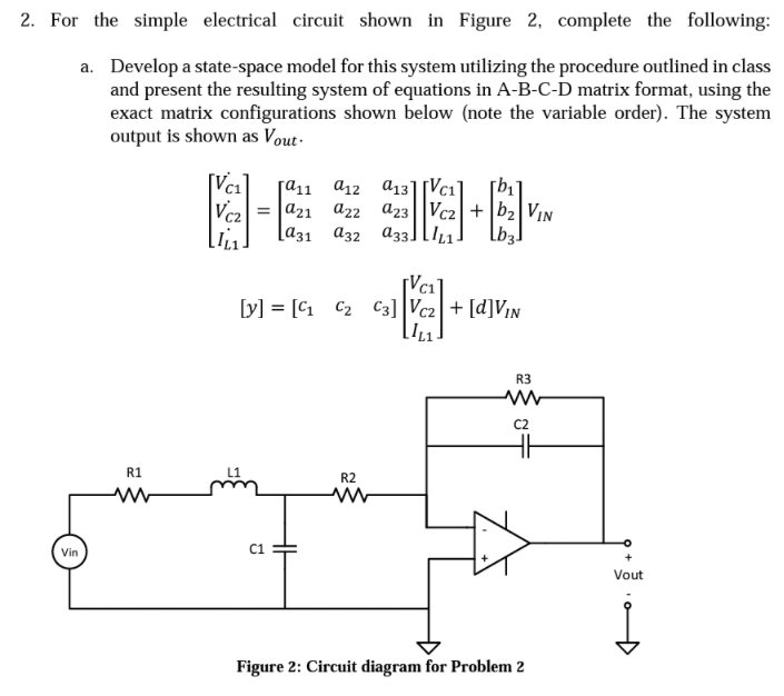 Solved 2. For the simple electrical circuit shown in Figure | Chegg.com