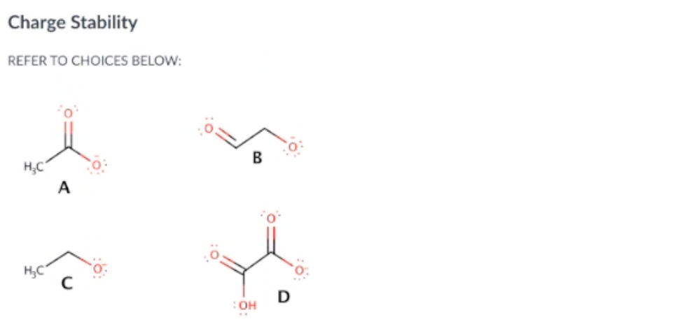 Solved Charge Stability REFER TO CHOICES BELOW: A 1. Of | Chegg.com