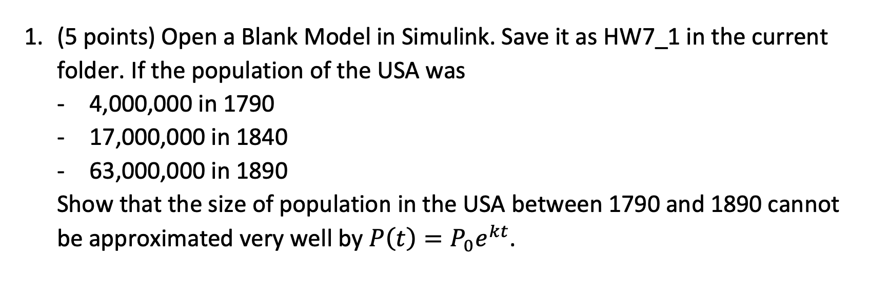 Solved (5 ﻿points) ﻿Open a Blank Model in ﻿Simulink. Save | Chegg.com