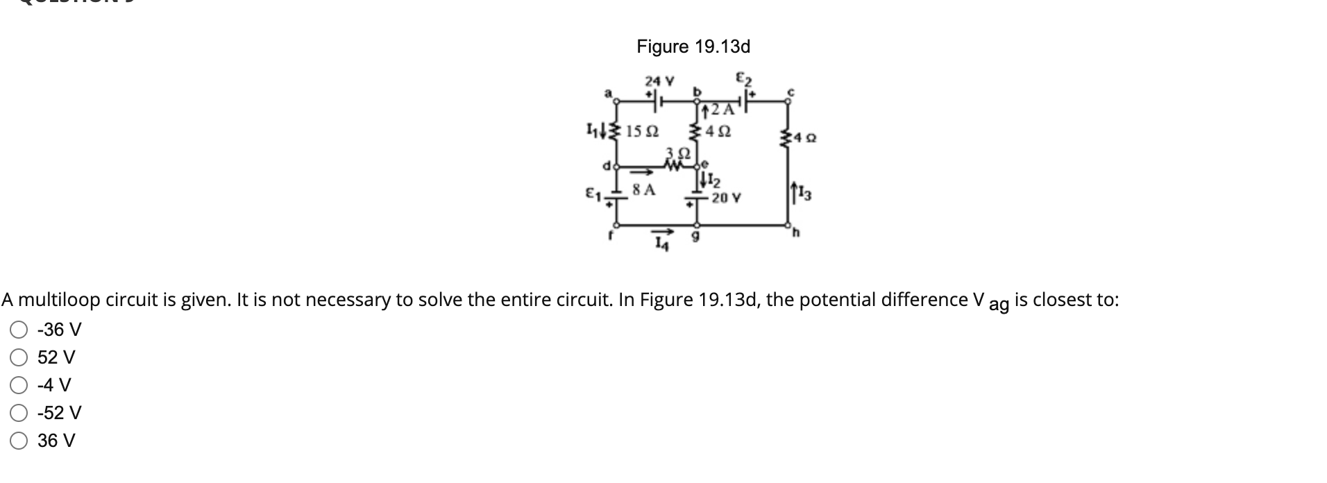 Solved multiloop circuit is given. It is not necessary to | Chegg.com