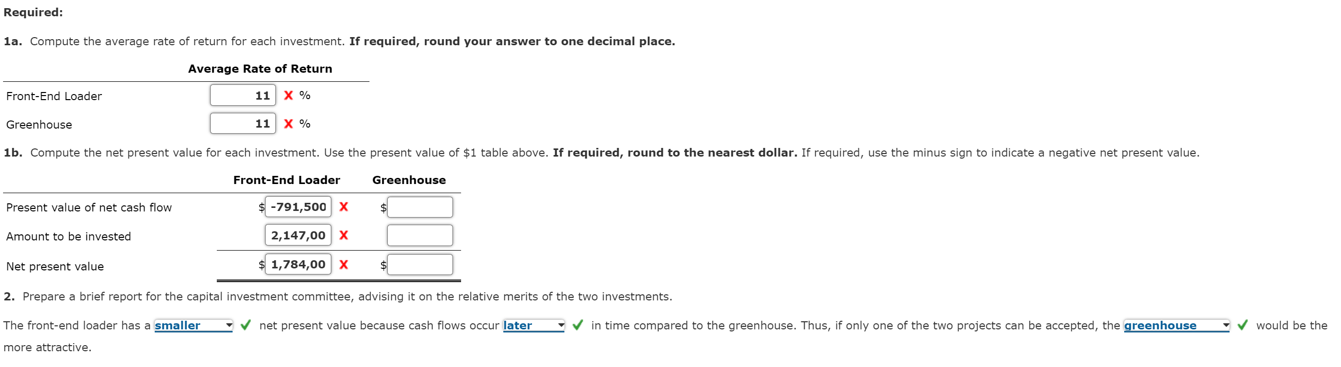 Solved Average Rate of Return Method, Net Present Value | Chegg.com