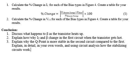 Solved Procedure: 1. Construct a BJT fixed current biasing | Chegg.com