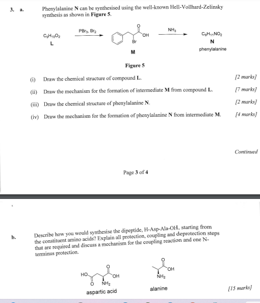 Solved a. Phenylalanine N can be synthesised using the | Chegg.com