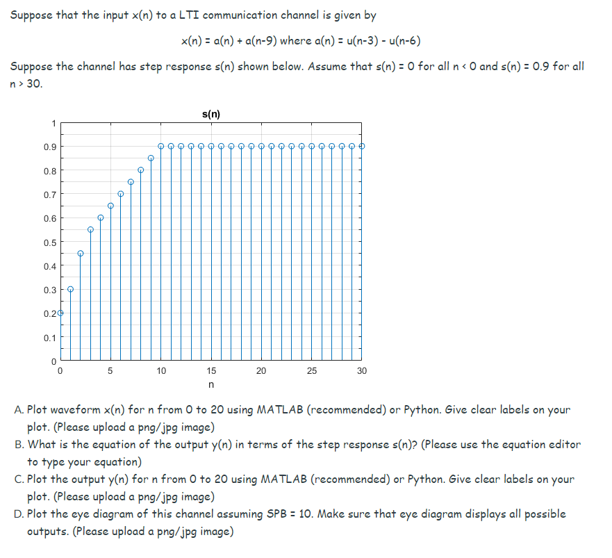 Solved Suppose that the input x(n) to a LTI communication | Chegg.com