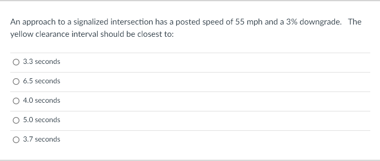 Solved An approach to a signalized intersection has a posted | Chegg.com