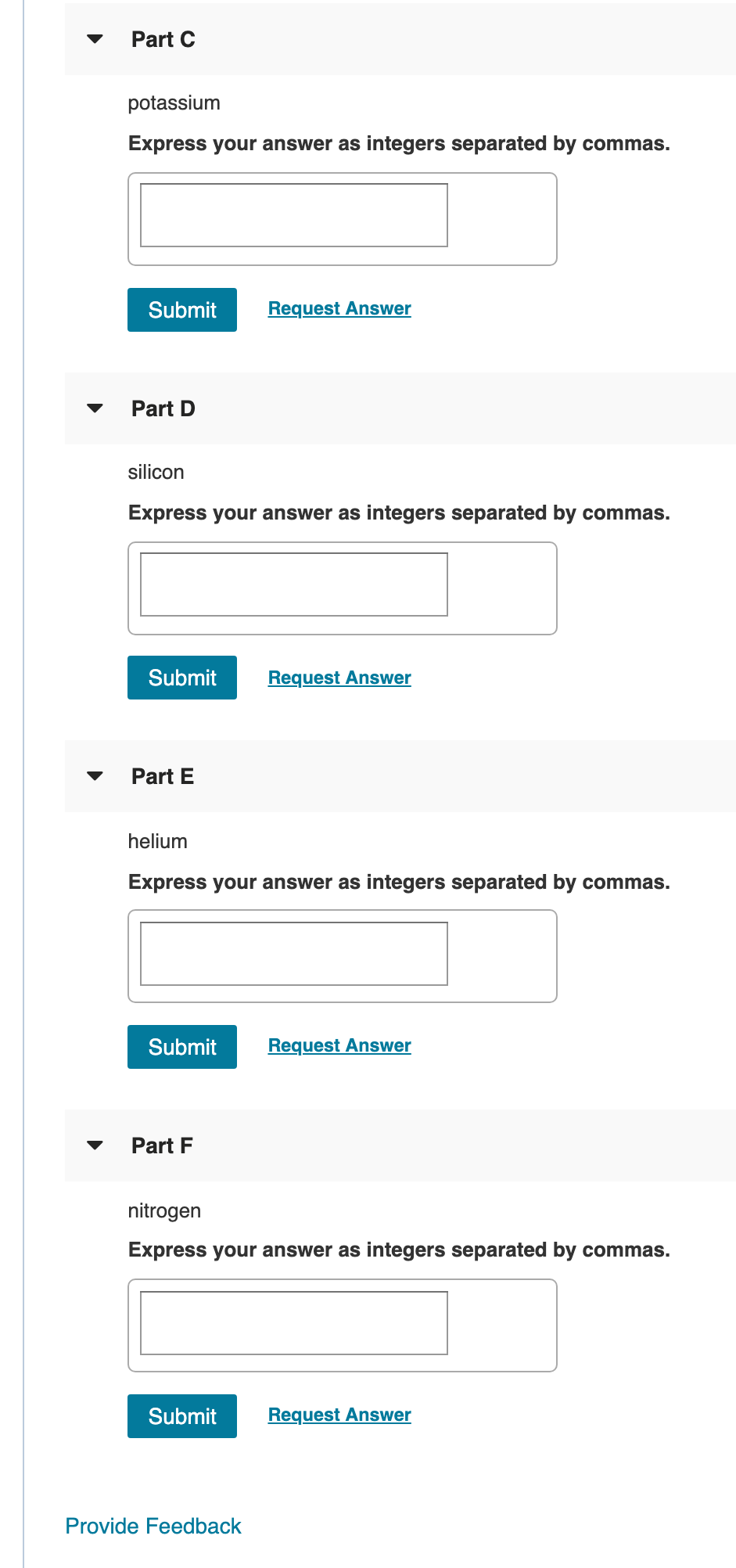 Solved Write The Electron Arrangement For Each Of The Chegg