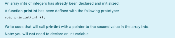 Solved An Array Ints Of Integers Has Already Been Declared 1235