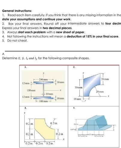 Solved General Instructions: 1. Read each item carefully. If | Chegg.com