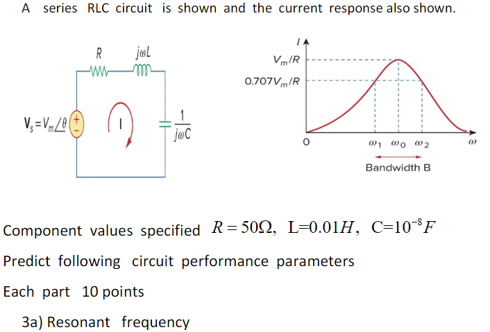 Solved A series RLC circuit is shown and the current | Chegg.com