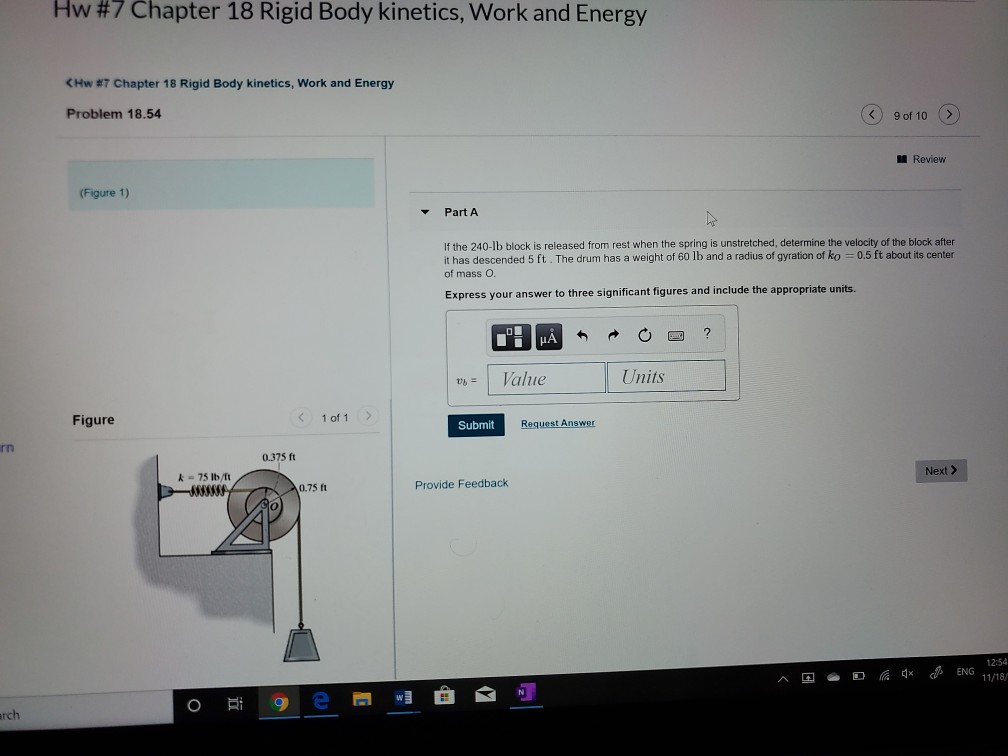 Solved Hw #7 Chapter 18 Rigid Body kinetics, Work and Energy | Chegg.com
