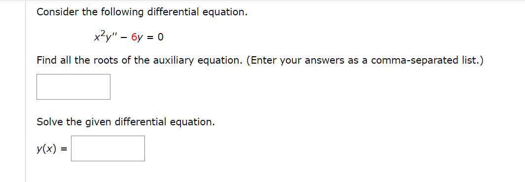 Solved Consider the following differential equation. | Chegg.com