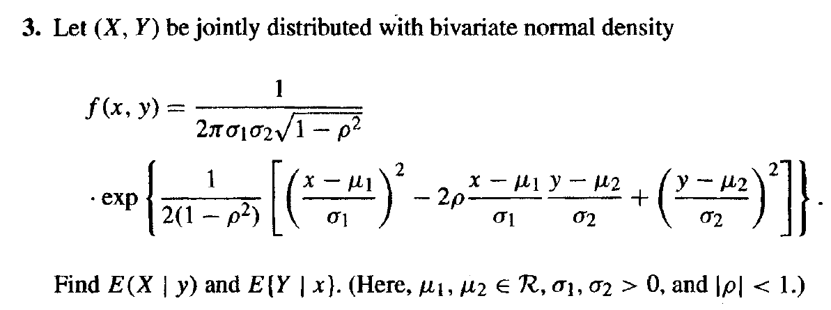 Solved 3. Let (X,Y) be jointly distributed with bivariate | Chegg.com