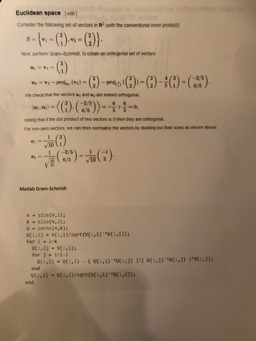 Solved We define the projection operator by proju (v) = | Chegg.com