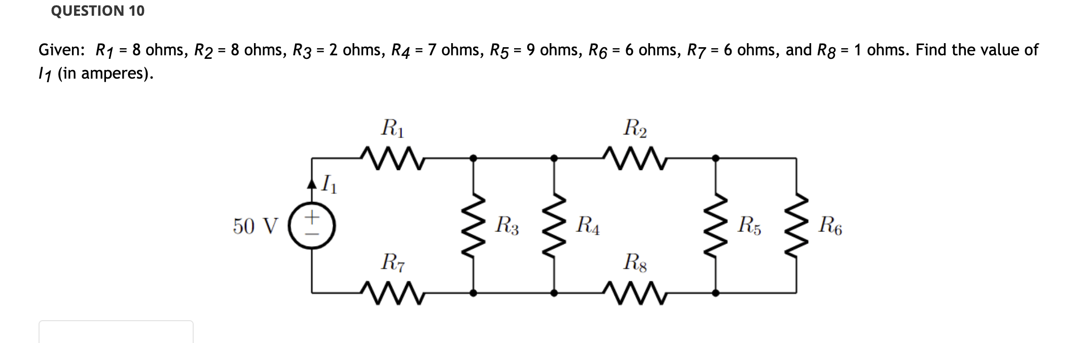 Solved Given: R1=8 ohms, R2=8 ohms, R3=2 ohms, R4=7 ohms, | Chegg.com