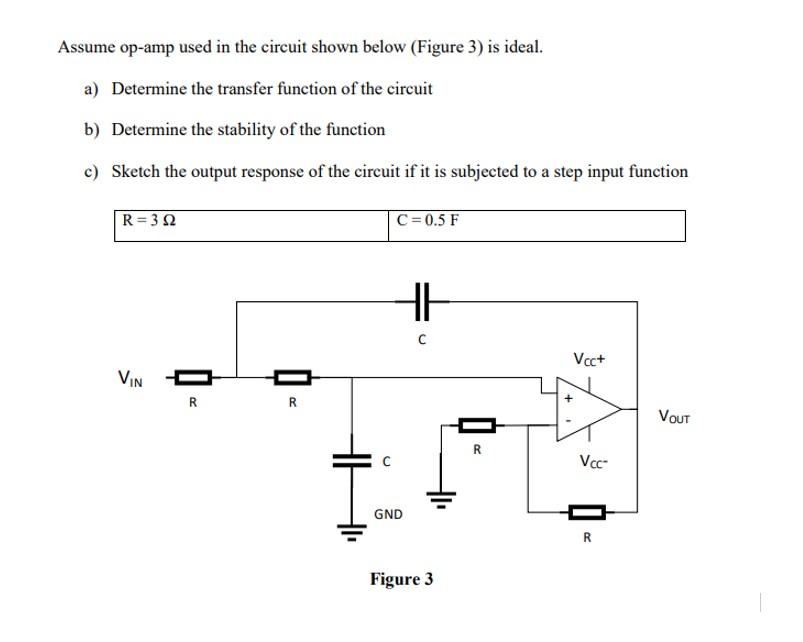 Solved Assume op-amp used in the circuit shown below (Figure | Chegg.com