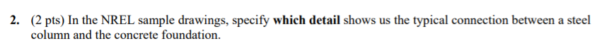 Solved 2. (2 pts) In the NREL sample drawings, specify which | Chegg.com