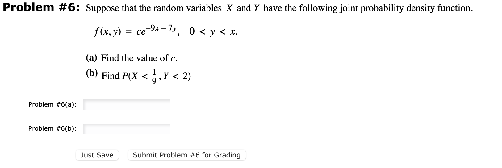 Solved Problem \# 6: Suppose that the random variables X and | Chegg.com