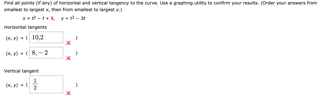 Solved Find all points (if any) of horizontal and vertical | Chegg.com