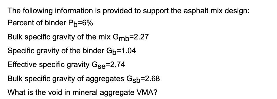 Solved The following information is provided to support the | Chegg.com