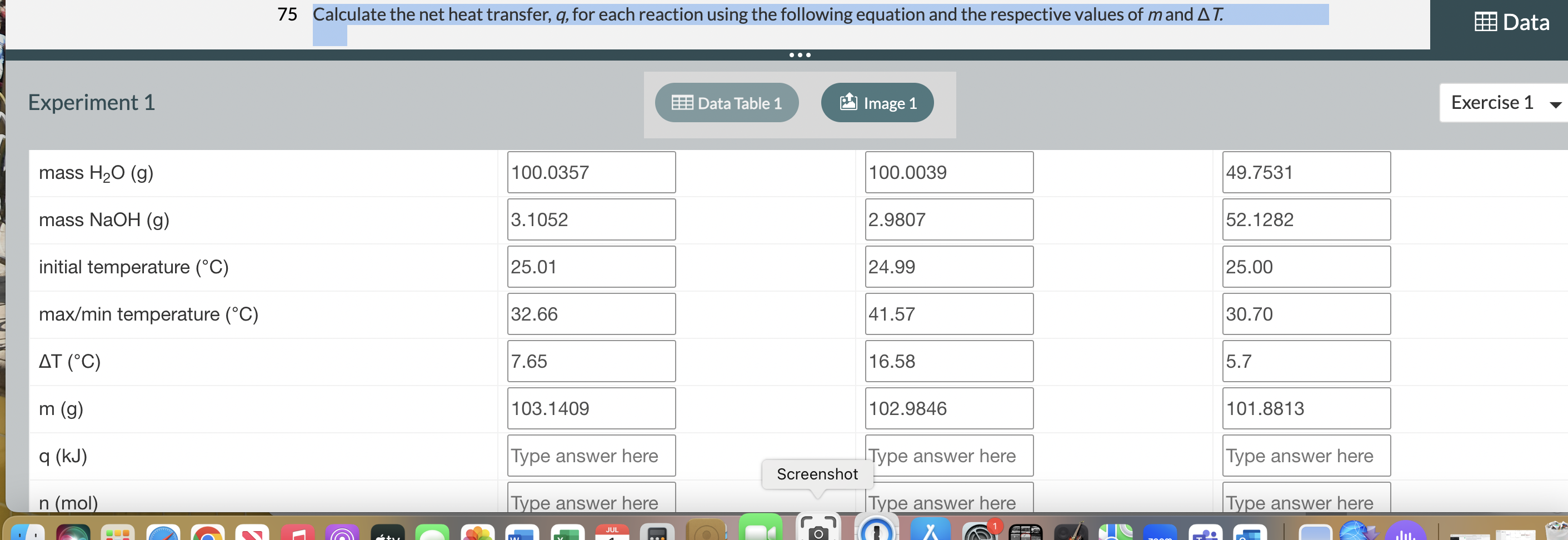 75 Calculate the net heat transfer, q, for each | Chegg.com