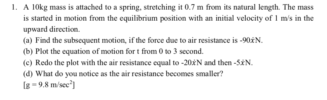 Solved Maple Physics Lab Question Using Maple please answer | Chegg.com