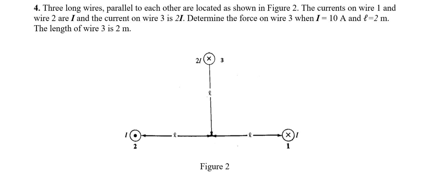Solved 4. Three long wires, parallel to each other are | Chegg.com