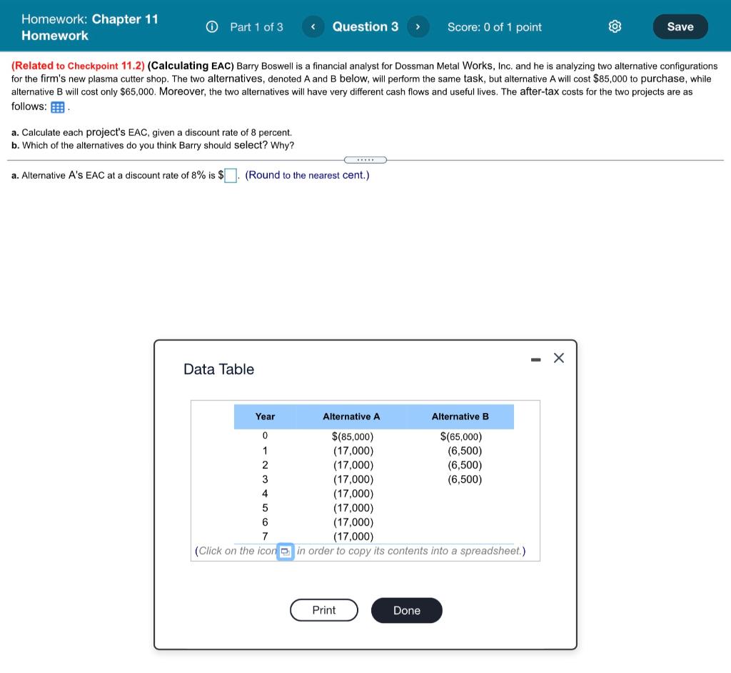Solved Homework: Chapter 11 Homework Part 1 of 3 Question 3 | Chegg.com Solved Homework: Chapter 11 Homework Part 1 of 3 Question 3 | Chegg.com