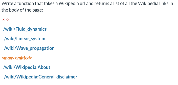 Solved Write a function that takes a Wikipedia url and | Chegg.com