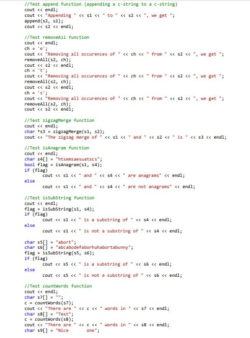 Solved #include using namespace std; int stringLength | Chegg.com