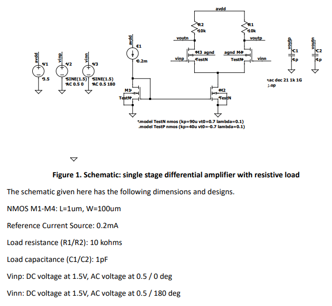 Solved avdd R2 40k R1 10k voutp avdd voutn (1 vouth +) avdd | Chegg.com