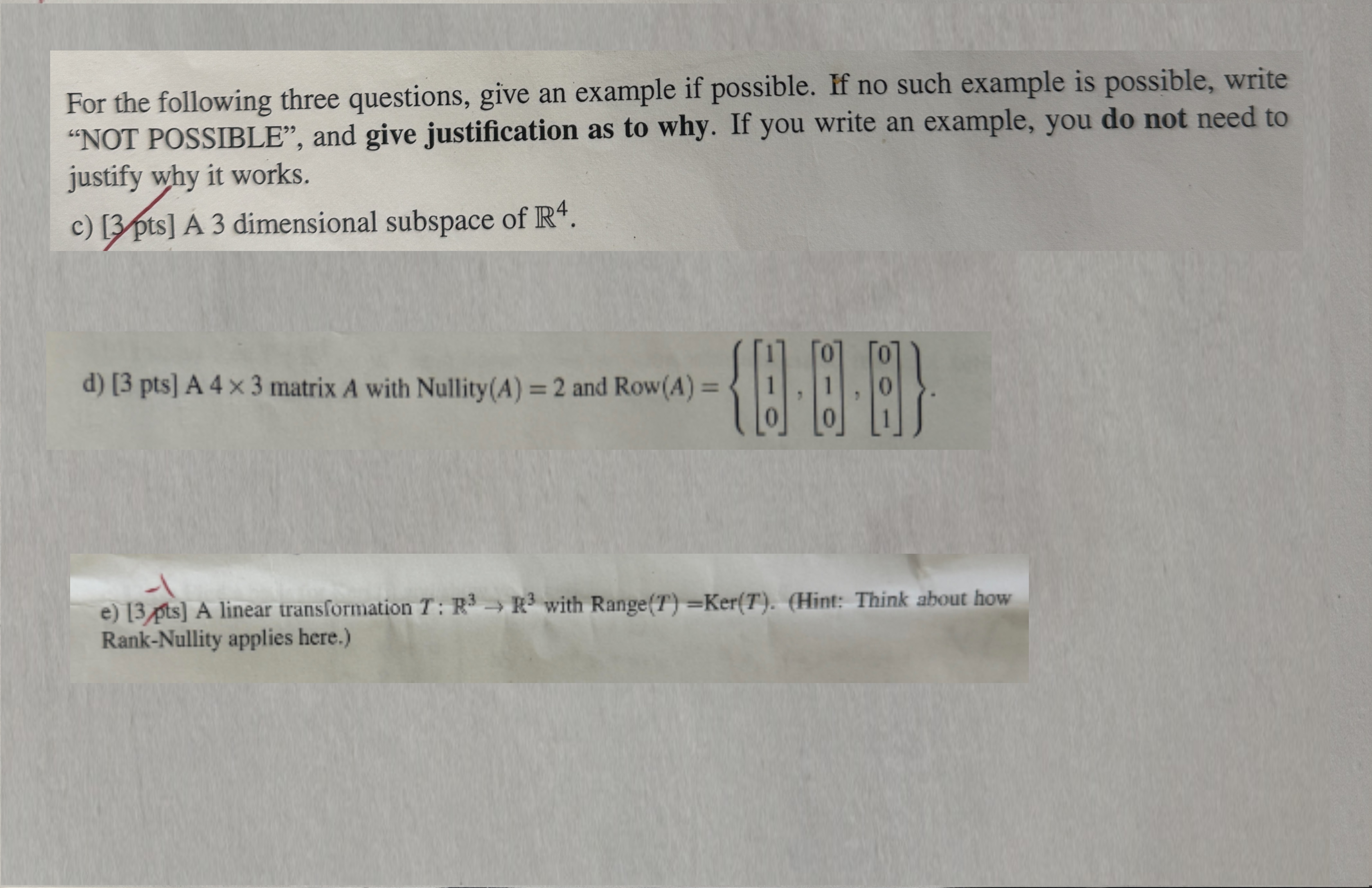 Solved For the following three questions, give an example if | Chegg.com